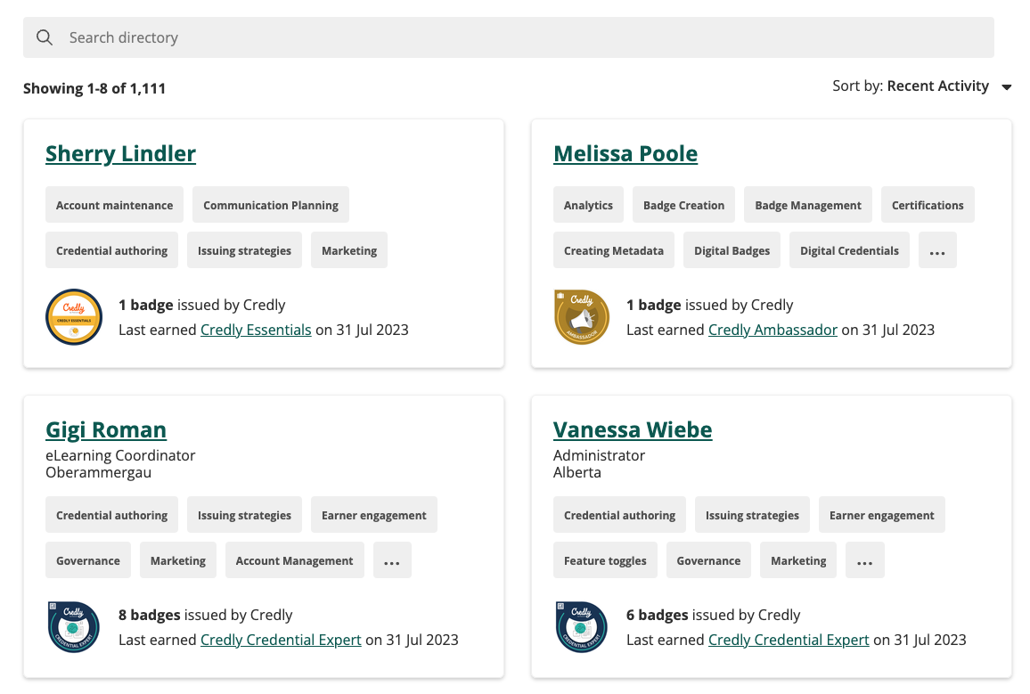 What is the Talent Directory? – Credly, Inc.