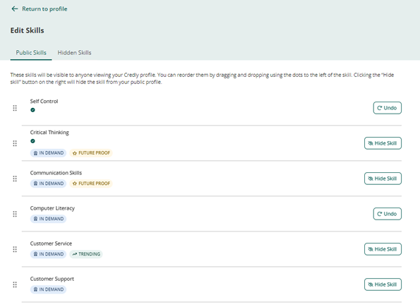 How Can I Manage My Skills Wallet? – Credly, Inc.